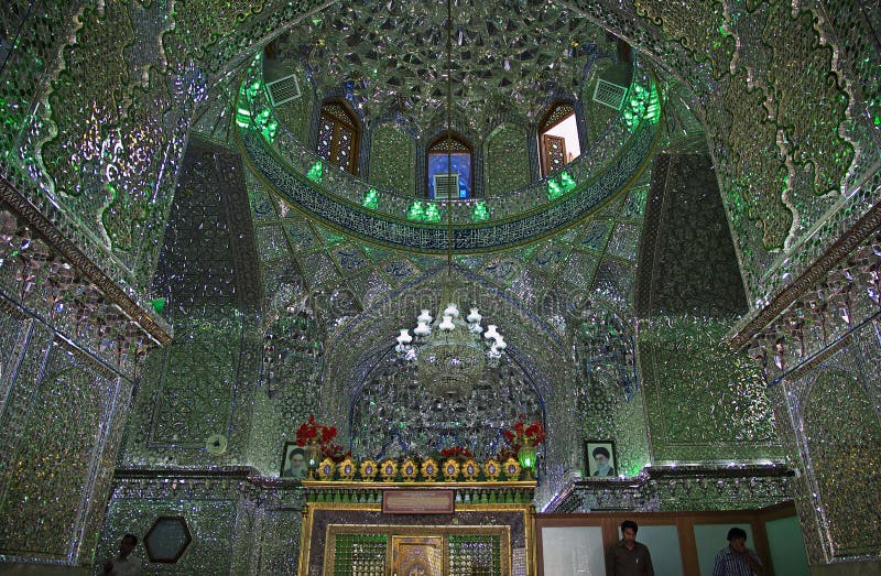 Shiraz, Iran - 29 Sep 2012: Shah Cherah Mosque in Shiraz, Iran. Mirror ...