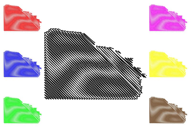 Shire of Bulloo (Commonwealth of Australia, Queensland State) Map Stock ...