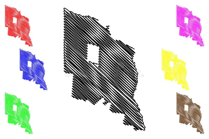 Shire of Burke (Commonwealth of Australia, Queensland State) Map Stock ...