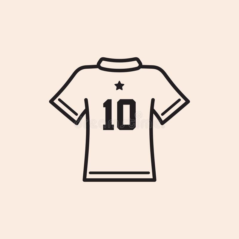 Soccer Football Back Shirt with Number 10 Outline Stock Vector ...