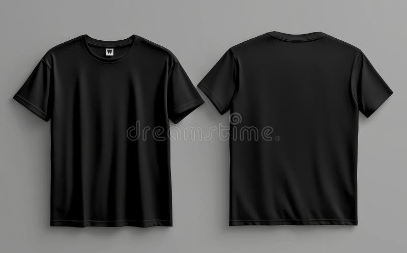 Shirt Mockup Template, Front and Back, Isolated on White, Plain T-shirt ...