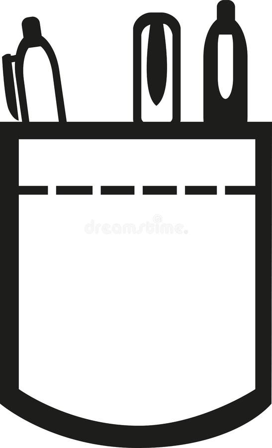 T-Shirt with Pocket stock vector. Illustration of pocket - 9488581