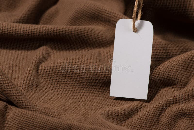 Shirt Price Tag. Rectangular Tag is Attached To a Sweater Stock Image ...