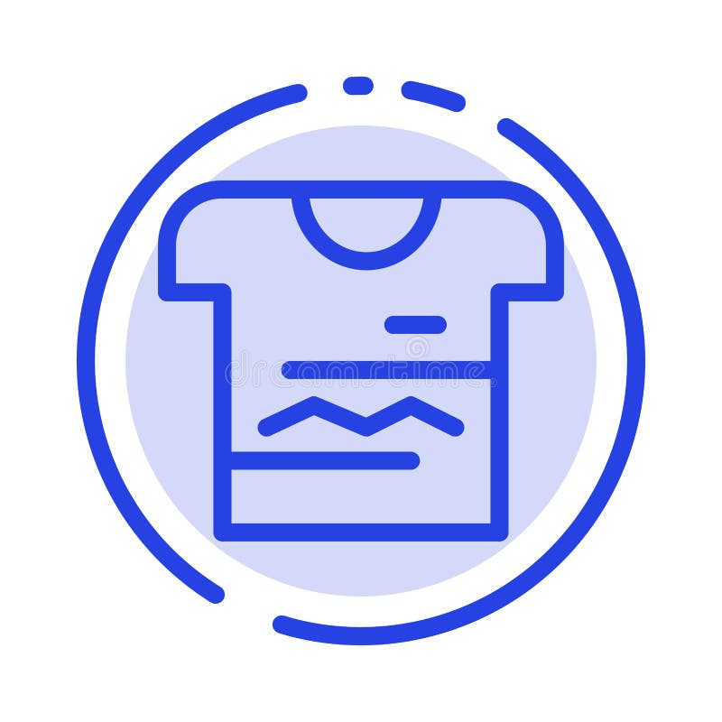 Shirt, Tshirt, Cloth, Uniform Blue Dotted Line Line Icon Stock Vector ...