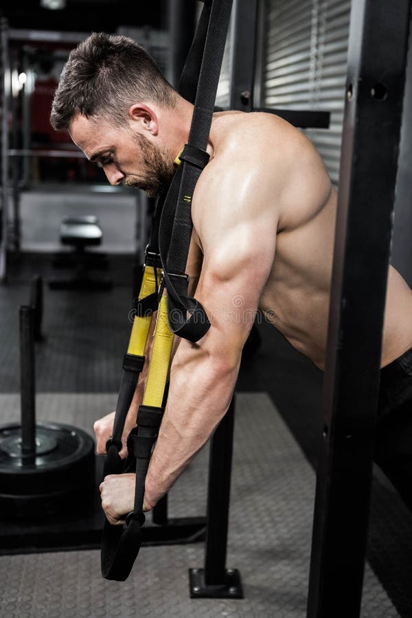 Shirtless Man Hanging at the Rope Stock Photo - Image of hanging ...