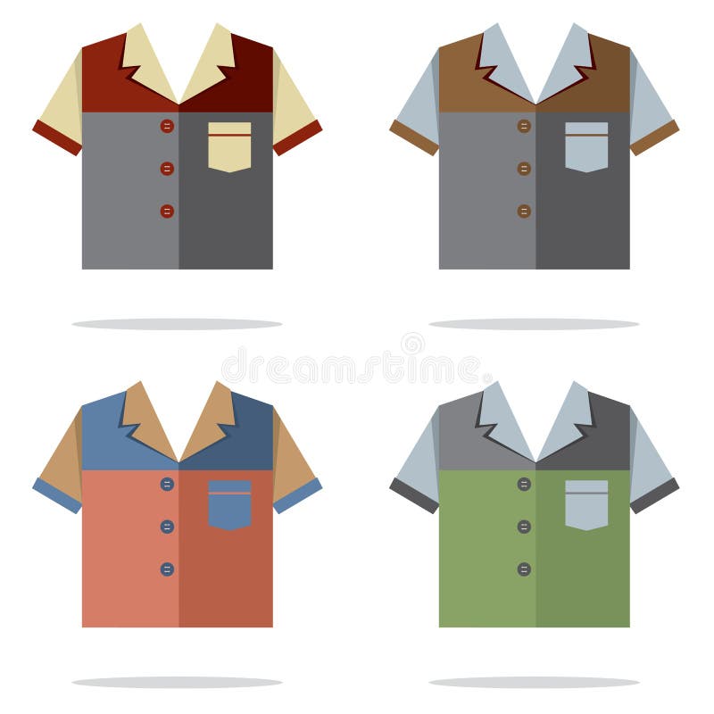 Shirts for Men stock vector. Illustration of green, fabric - 42662105