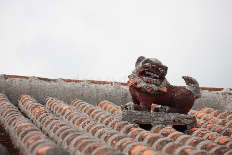 Shisa stock photo. Image of tile, ryukyu, roof, outdoor - 22810208
