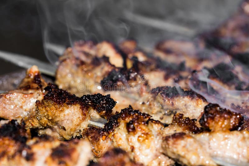 Shish kebab on a stick stock image. Image of lamb, dinner - 102343111