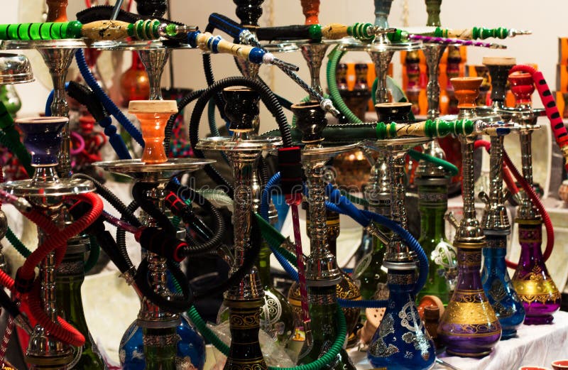 Shisha of Different Types and Colors Stock Image - Image of arabic ...