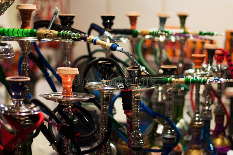 Shisha of Different Types and Colors Stock Photo - Image of hookah ...