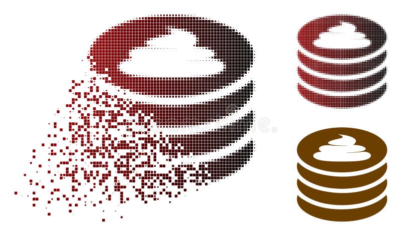 Shredded Pixel Halftone Shit Coin Stack Icon Stock Vector ... Shredded Pixel Halftone Shit Coin Stack Icon Stock Vector ...