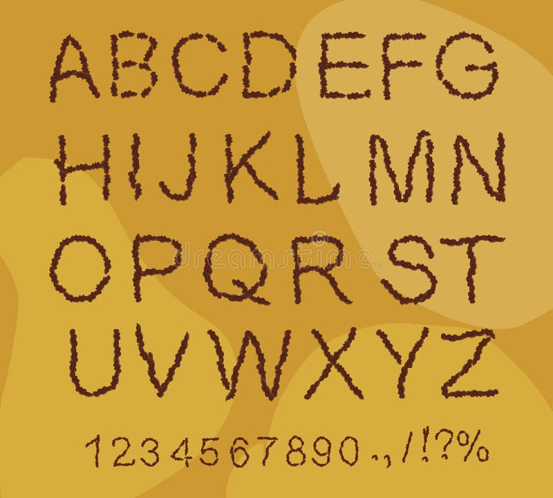 Poop Font. Brown Alphabet of Turud. ABC Shit. Set of Letters Fro Stock ...