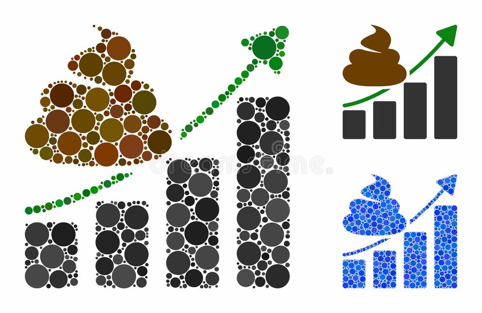 Shit Growing Chart Composition Icon of Round Dots Stock Vector ...