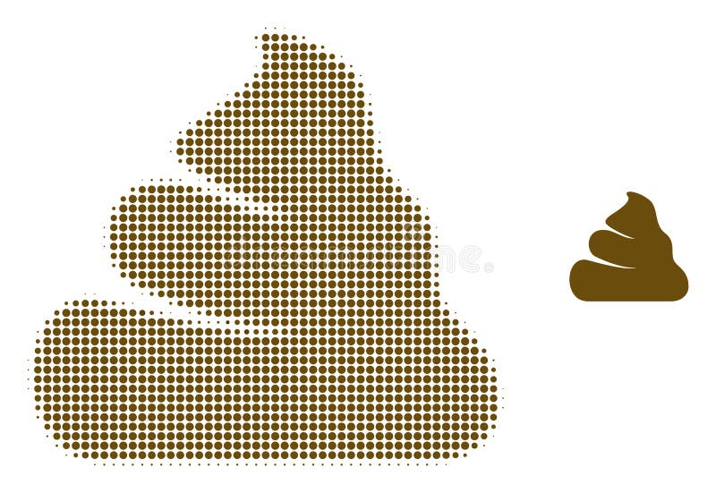 Shit Halftone Dot Icon stock vector. Illustration of turd - 219307265