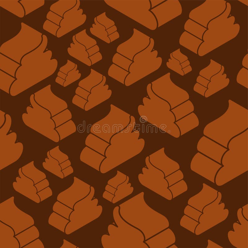 Shit Isometric Style Pattern Seamless . Poop Background Vector Stock ...