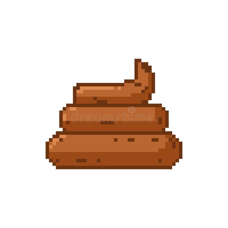 Shit Pixel Art. Turd are Pixelated Stock Vector - Illustration of feces ...