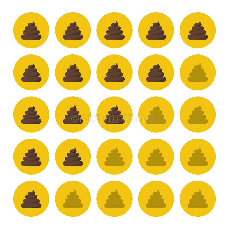 Shit Poo meter icons set stock illustration. Illustration of rank ...