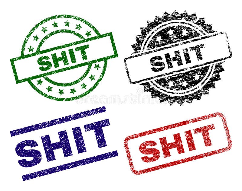 Damaged Textured SHIT Seal Stamps Stock Vector - Illustration of ...
