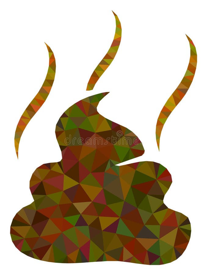 Shit Smell Triangle Lowpoly Flat Icon Stock Vector - Illustration of ...