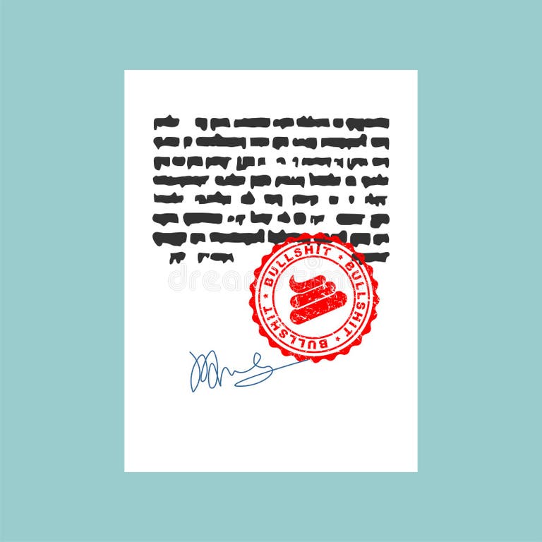 Shit Stamp for Documents. Official Boss Answer Template Stock Vector ...