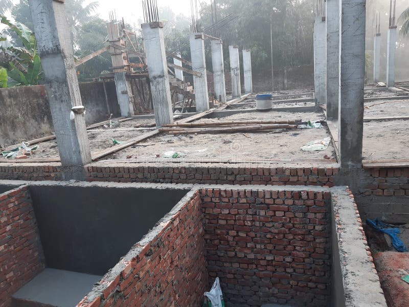 Shit Tank Plaster Devolop for Village Construction Site Stock Photo ...