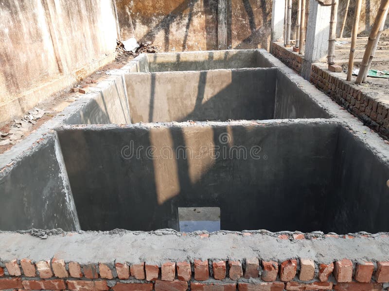 Shit Tank of Village Construction Stock Image - Image of head, person ...