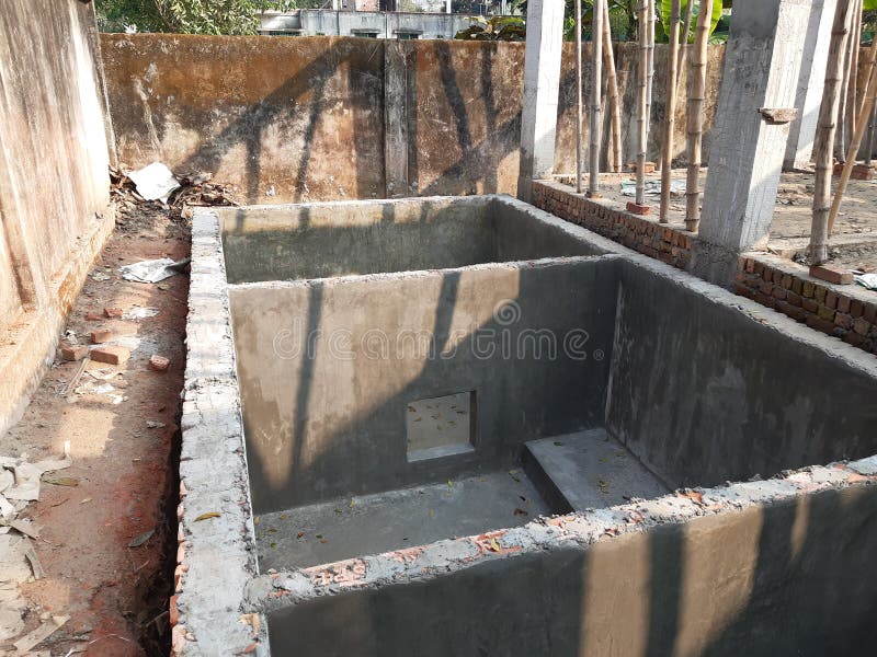 The Shit Tank of Village Construction Site Stock Photo - Image of tank ...