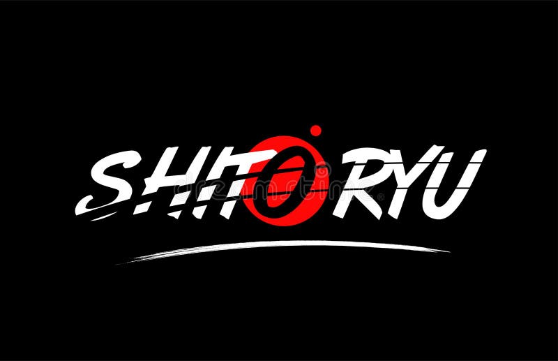 Shito Ryu Word Text Logo Icon with Red Circle Design Stock Illustration ...