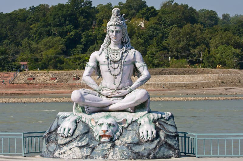 Shiva Statue in Rishikesh, India Stock Image - Image of person, healthy ...