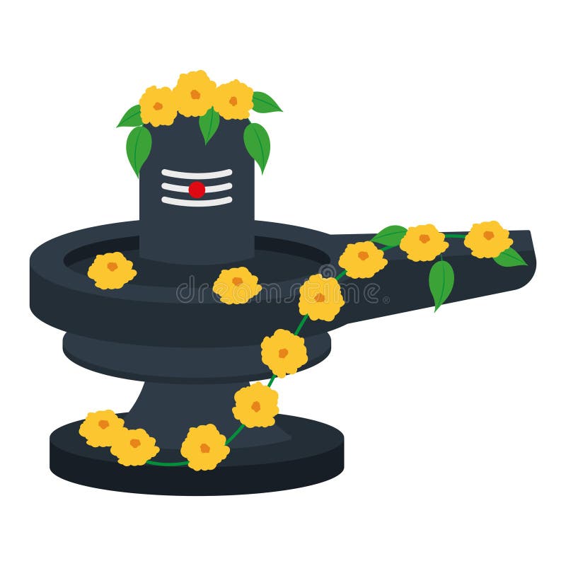 Shivaratri Lingam with Flowers Stock Vector - Illustration of shiva ...