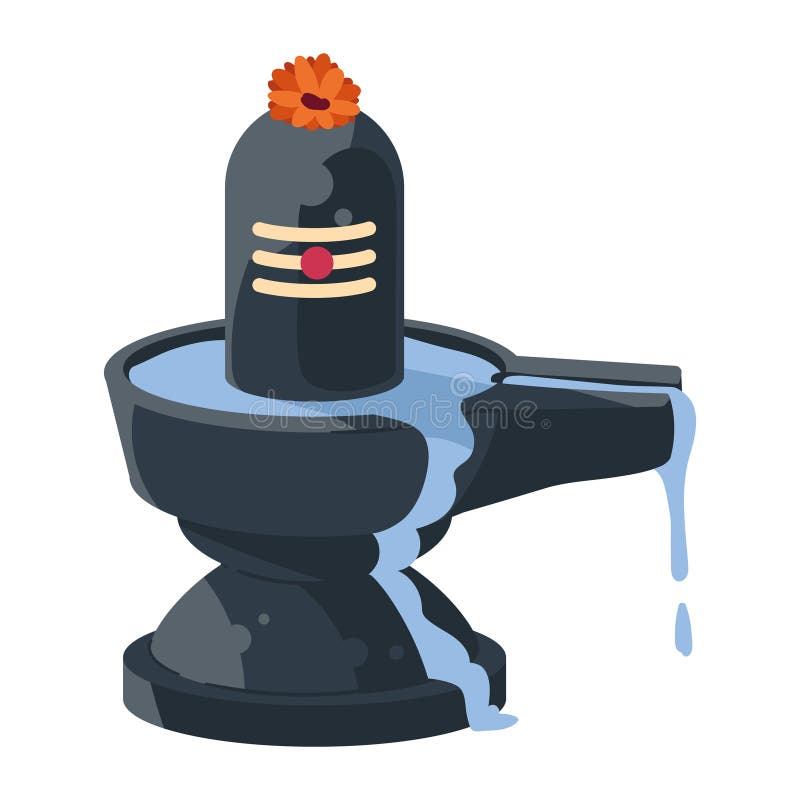 Shivaratri lingam flowing stock illustration. Illustration of hindu ...