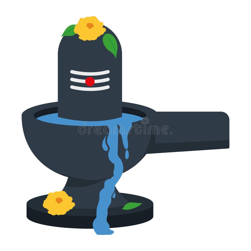 Shivaratri lingam flowing stock vector. Illustration of design - 357588713