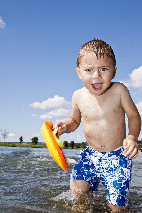 Little Boy Shivering Swimming Pool Stock Photos - Free & Royalty-Free ...