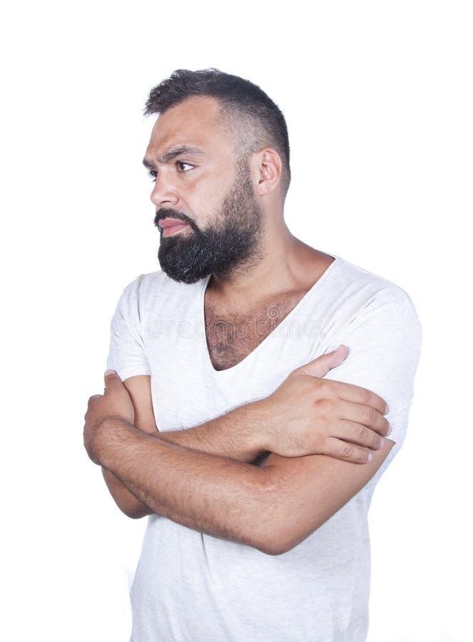 Shivering male stock image. Image of beard, fashion, beauty - 45981977