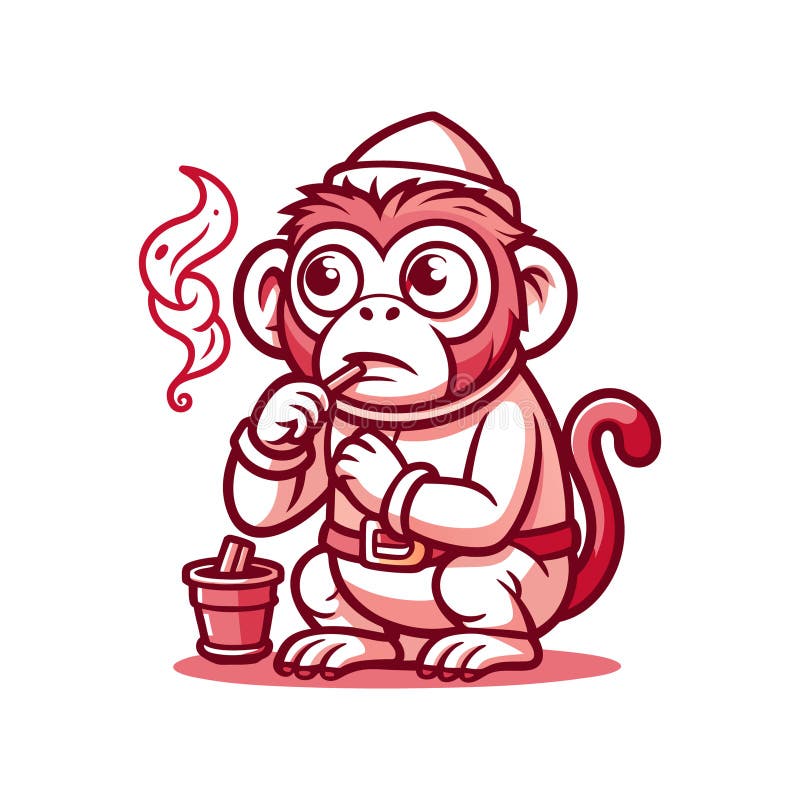 Shivering Monkeys Star Observations Stock Vector - Illustration of ...