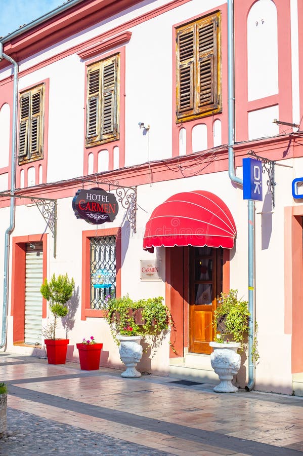 Shkoder, Albania - June 1, 2018: Downtown of Shkoder, a City in North ...