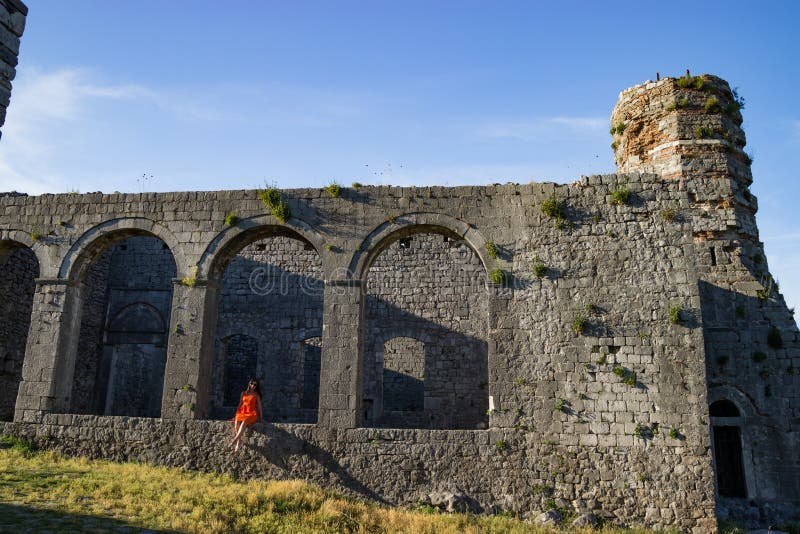 Shkoder Albania Rozafa Castle Stock Photo - Image of holiday, hiking ...