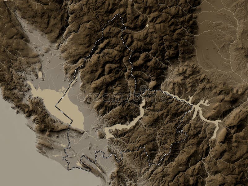 Shkoder, Albania. Sepia. No Legend Stock Illustration - Illustration of ...