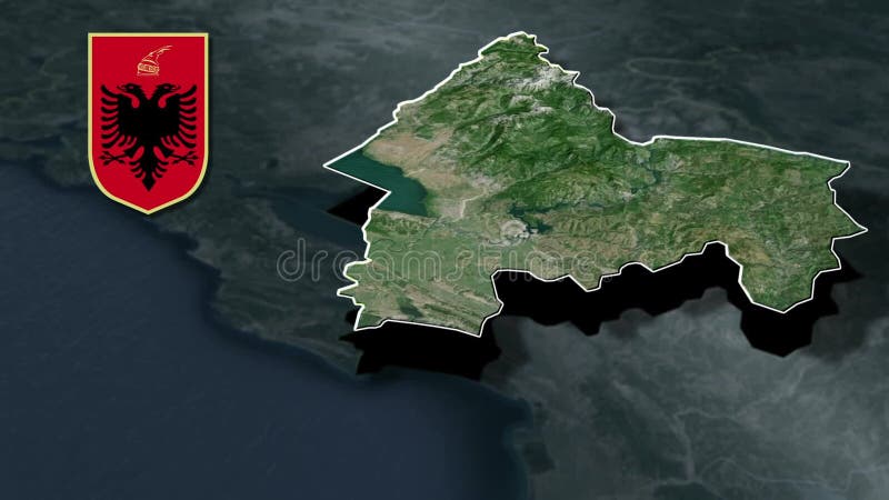 Shkoder - Physical Map of the Globe Animation Map Stock Video - Video ...