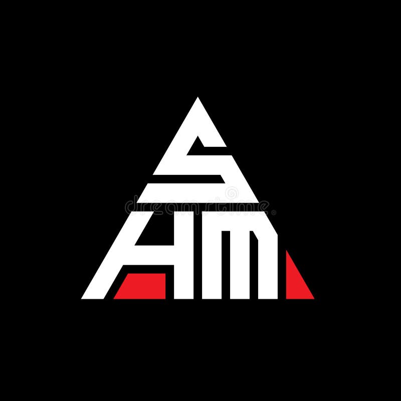 SHM Triangle Letter Logo Design with Triangle Shape. SHM Triangle Logo ...