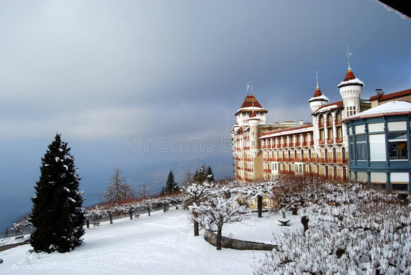 SHMS Swiss Hotel Management School Stock Image - Image of buildings ...