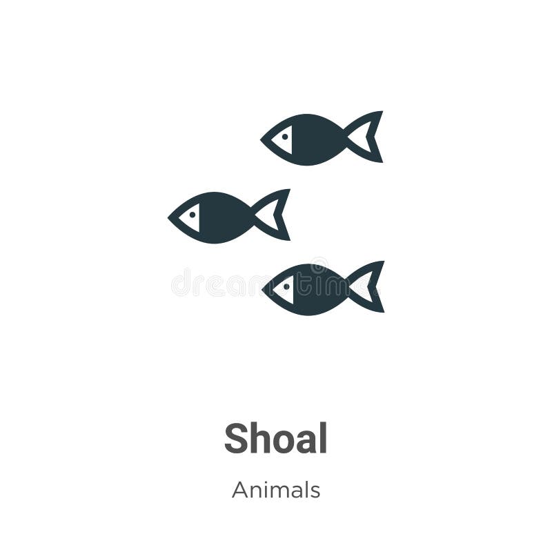 Shoal Vector Icon on White Background. Flat Vector Shoal Icon Symbol ...