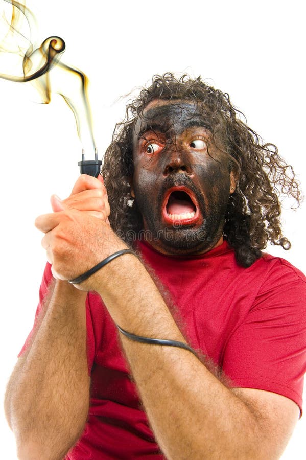 Shock stock image. Image of shock, fear, white, electric - 14500663