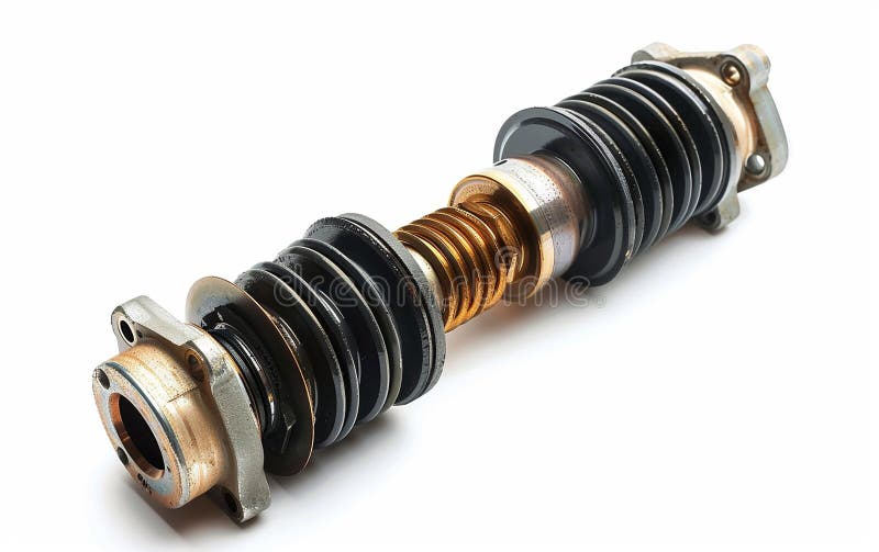 Shock Absorber Displayed on White -Generative Ai Stock Image - Image of ...