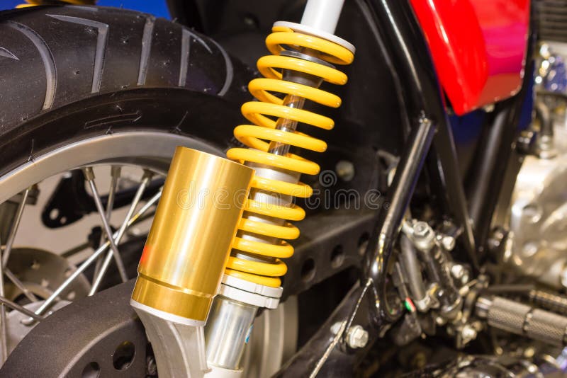 Shock absorber motorcycle stock image. Image of abstract - 121332289
