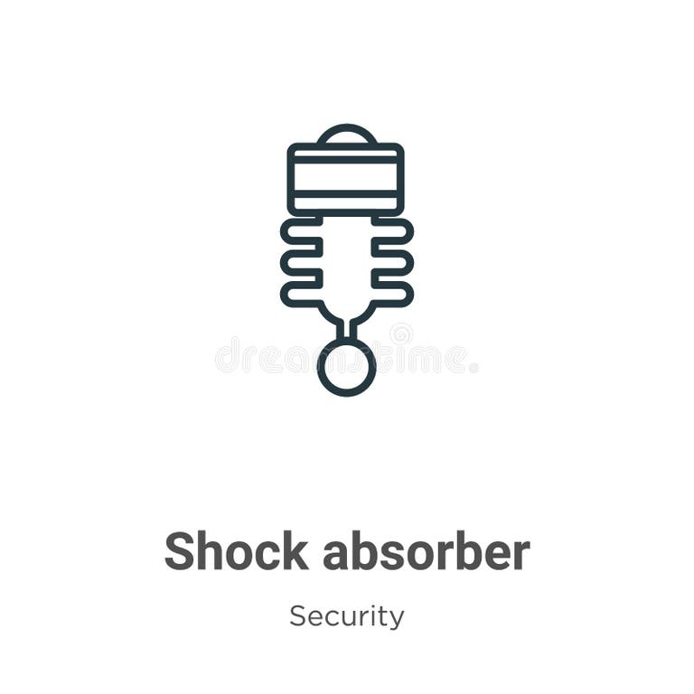 Shock Absorber Outline Vector Icon. Thin Line Black Shock Absorber Icon ...
