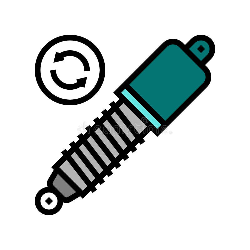 Shock Absorber Replacement Color Icon Vector Isolated Illustration ...