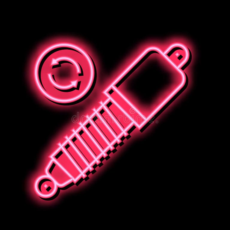 Shock Absorber Replacement Neon Glow Icon Illustration Stock Vector ...
