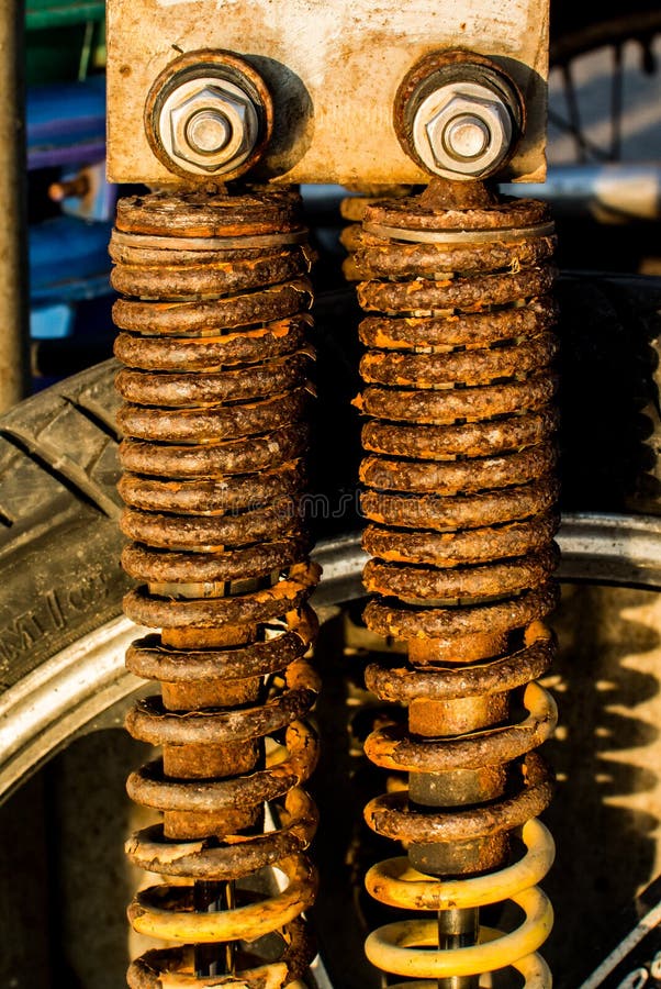 Shock Absorber with Rusty Condition Stock Photo - Image of bounce ...