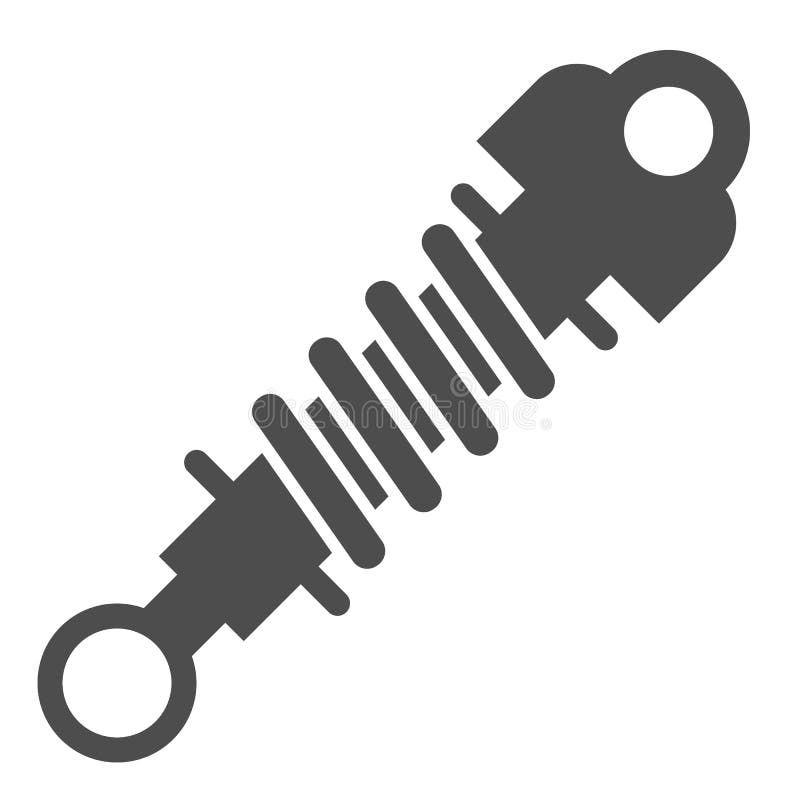 Shock Absorber Solid Icon. Spring Vector Illustration Isolated on White ...